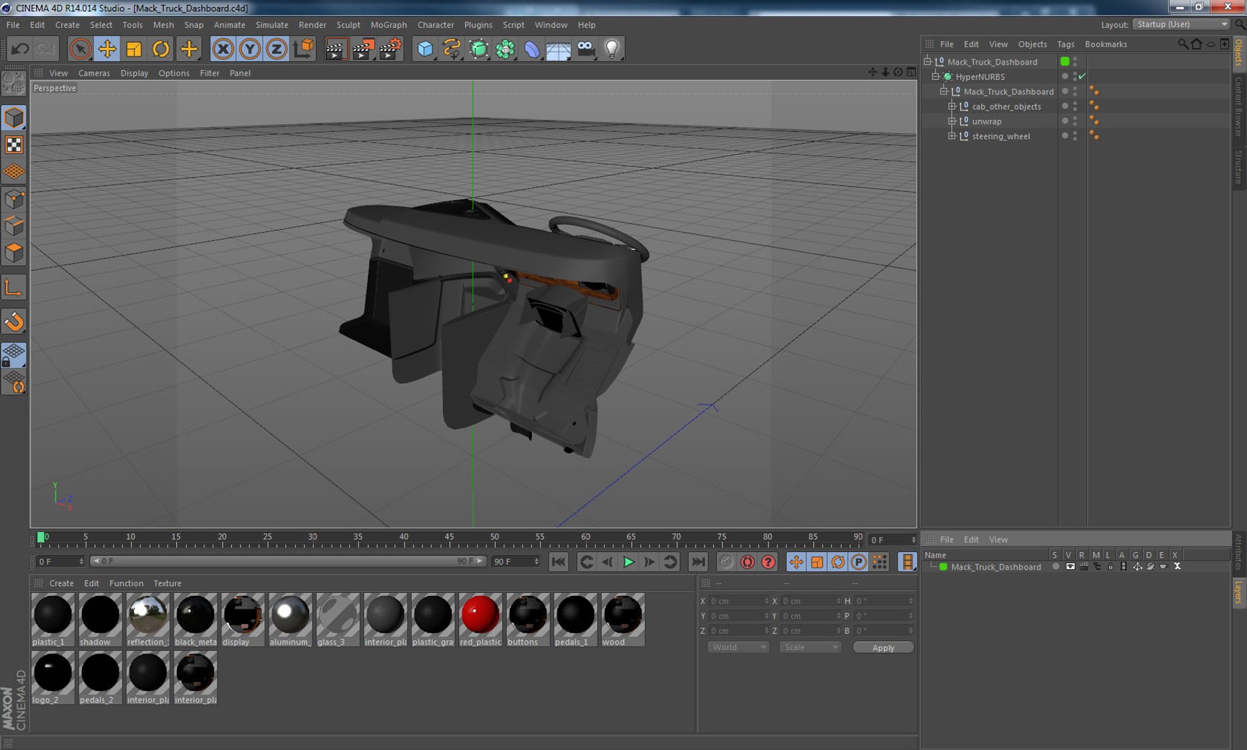 Mack truck dashboard 3D model - TurboSquid 1303777