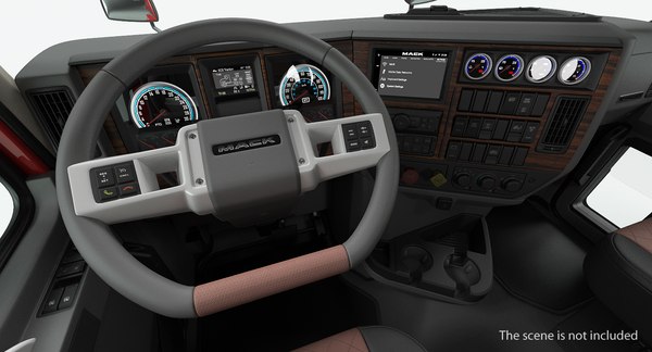 Mack truck dashboard 3D model - TurboSquid 1303777