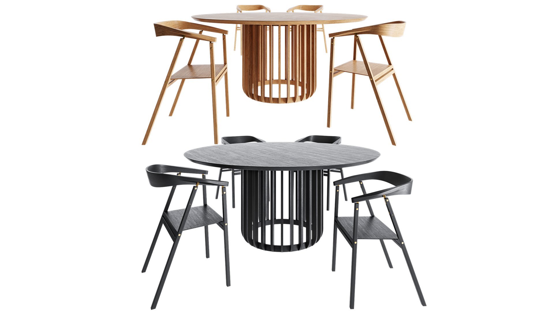 Miniforms Juice round table and Tecta D7 D7K chair model - TurboSquid ...