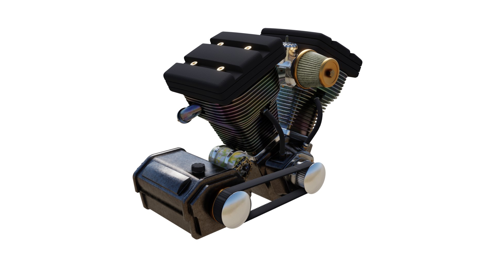 3D V-Twin Motorcycle Engine Model - TurboSquid 1984200