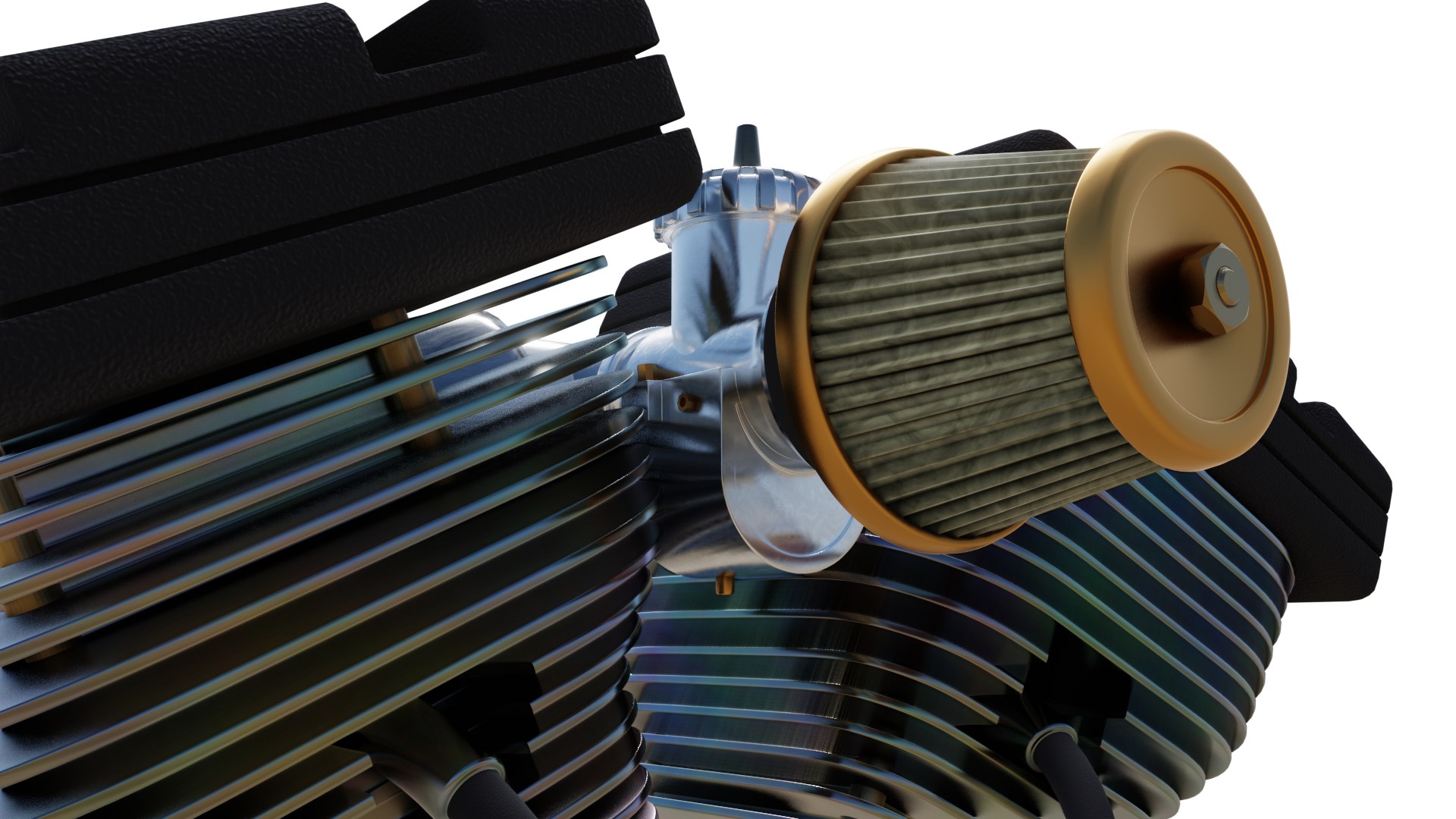 3D V-Twin Motorcycle Engine Model - TurboSquid 1984200