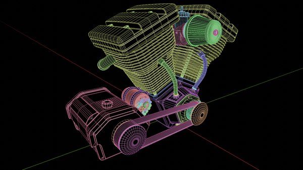 modelo 3d Motor de motocicleta V-Twin - TurboSquid 1984200