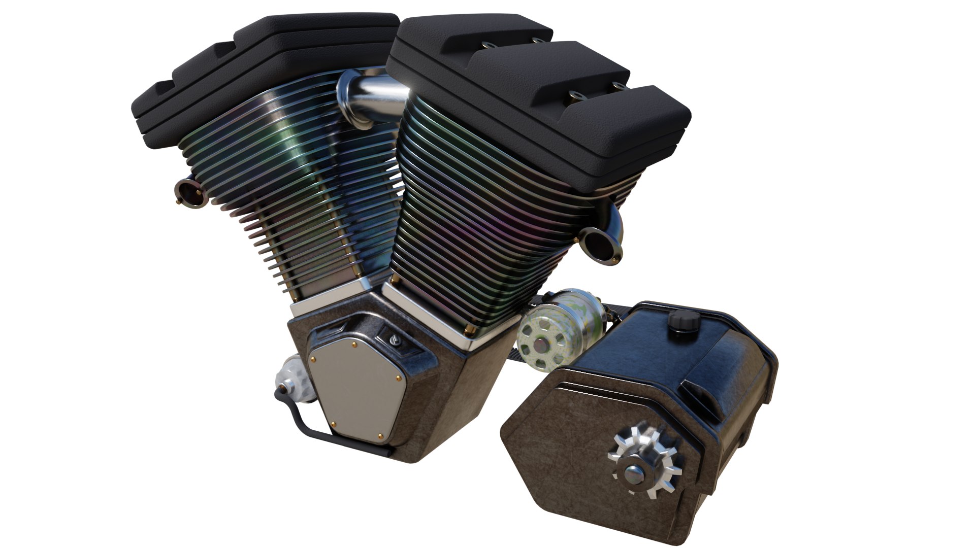 3D V-Twin Motorcycle Engine Model - TurboSquid 1984200