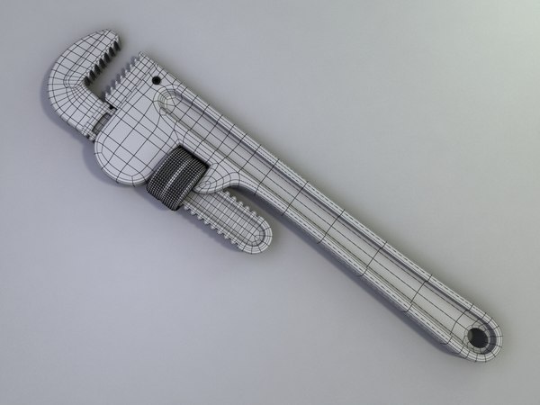 pipe wrench 3d model