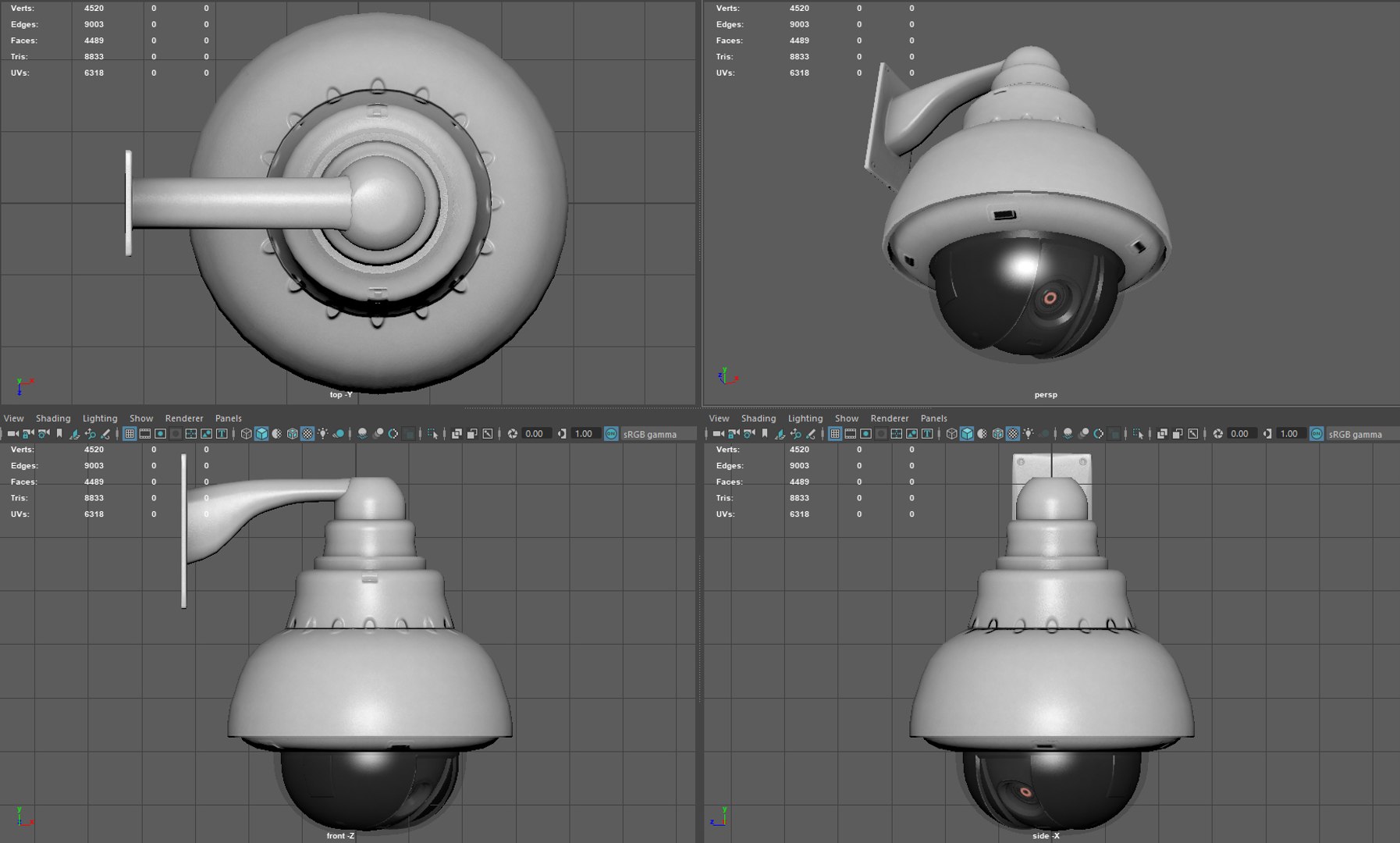 3D Model Dome Security Cam - TurboSquid 1693410