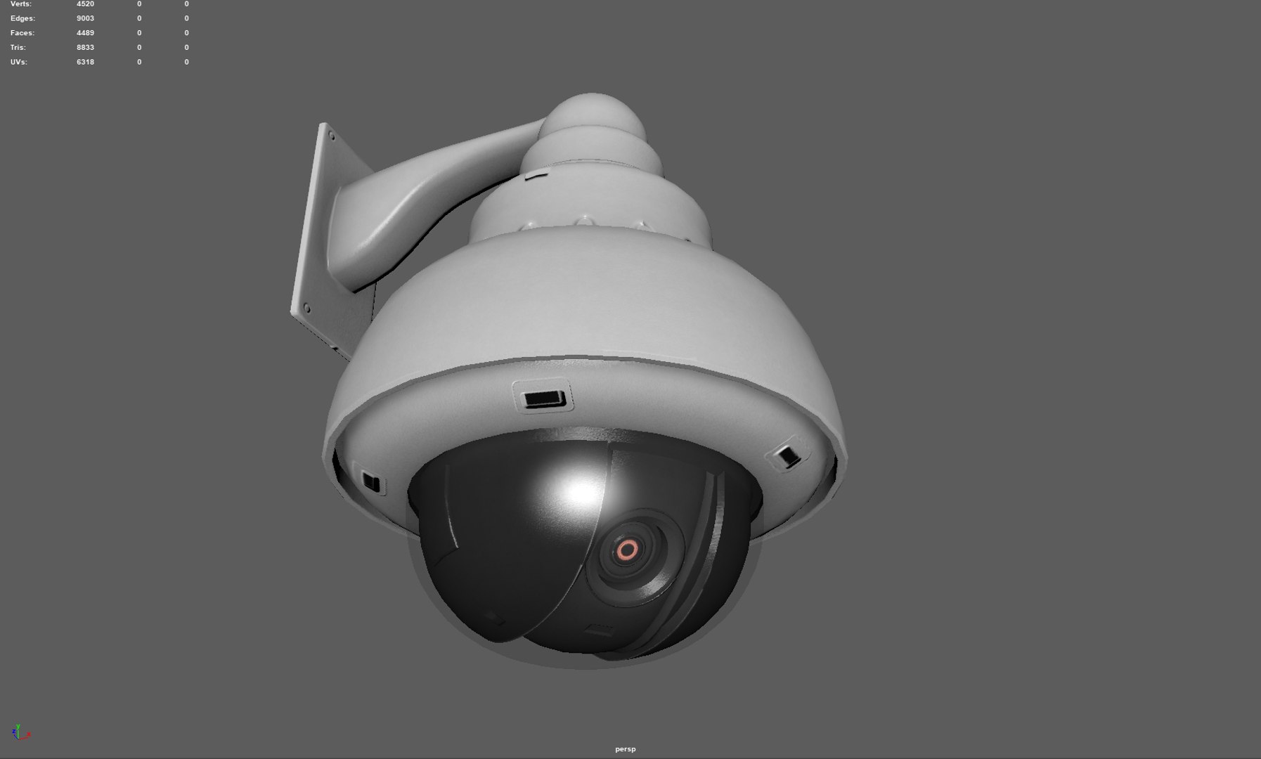 3D Model Dome Security Cam - TurboSquid 1693410