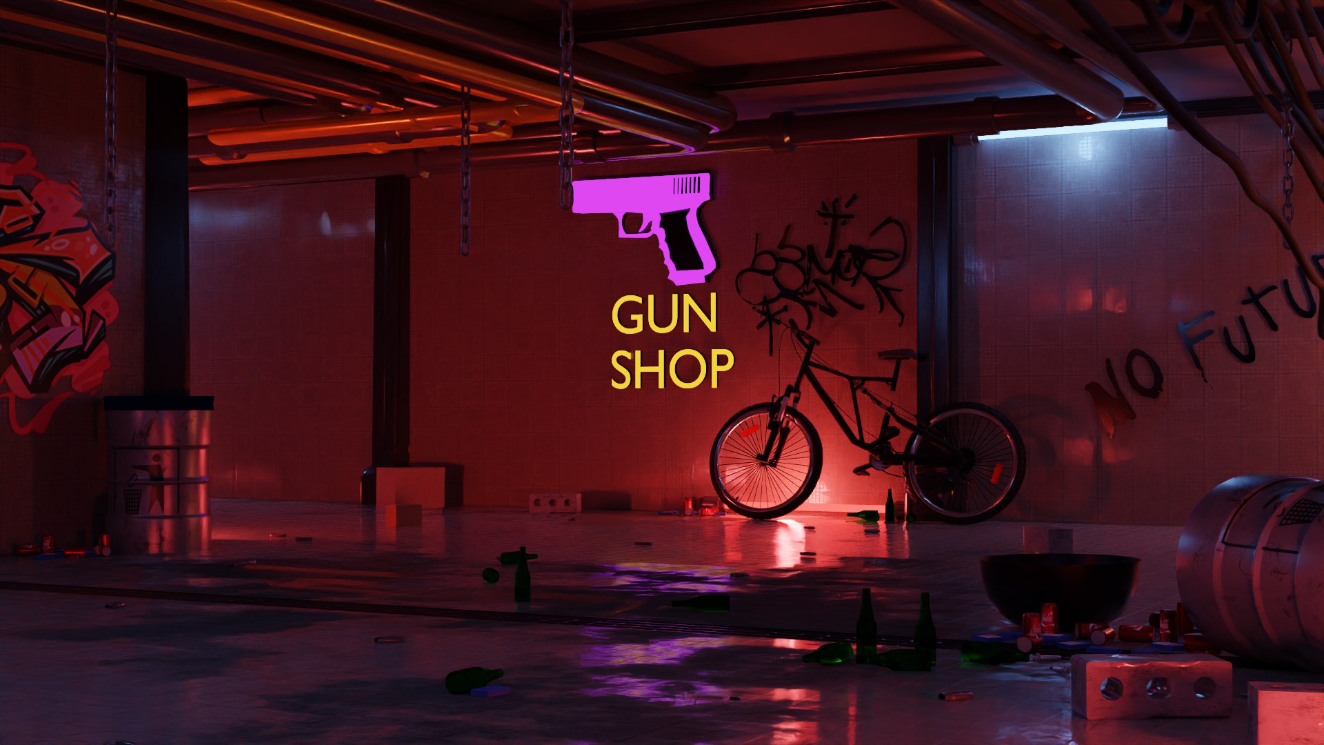 3D Cyberpunk Corridor - TurboSquid 2196592