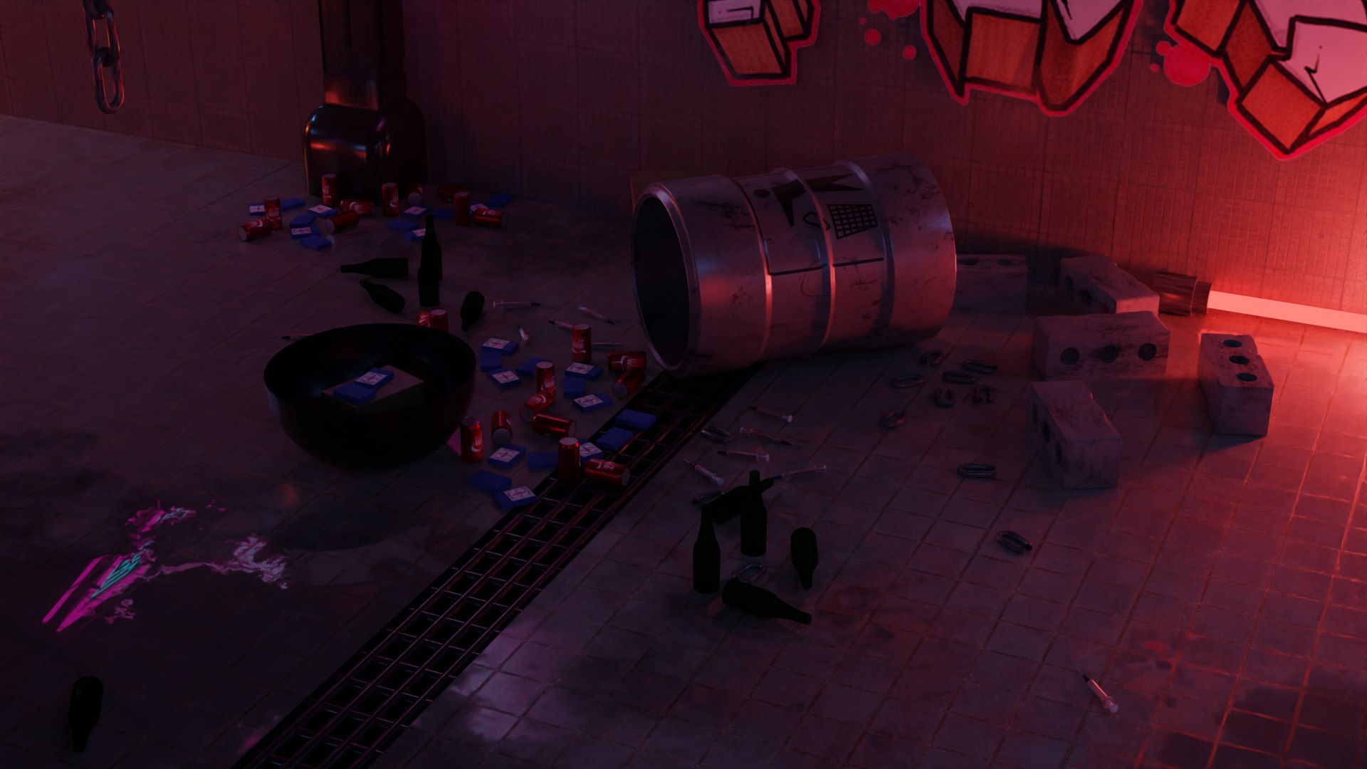 3D Cyberpunk Corridor - TurboSquid 2196592