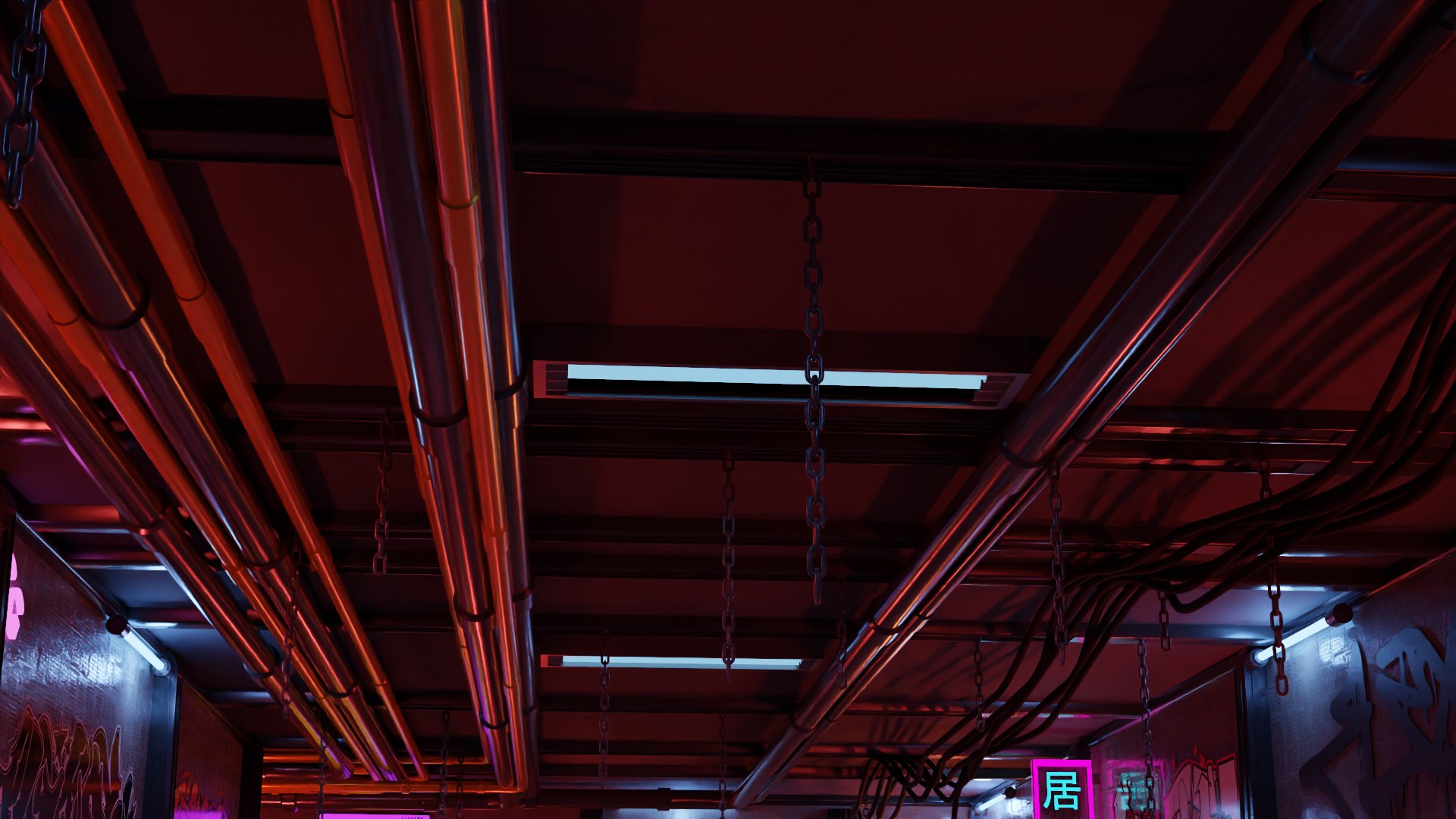 3D Cyberpunk Corridor - TurboSquid 2196592