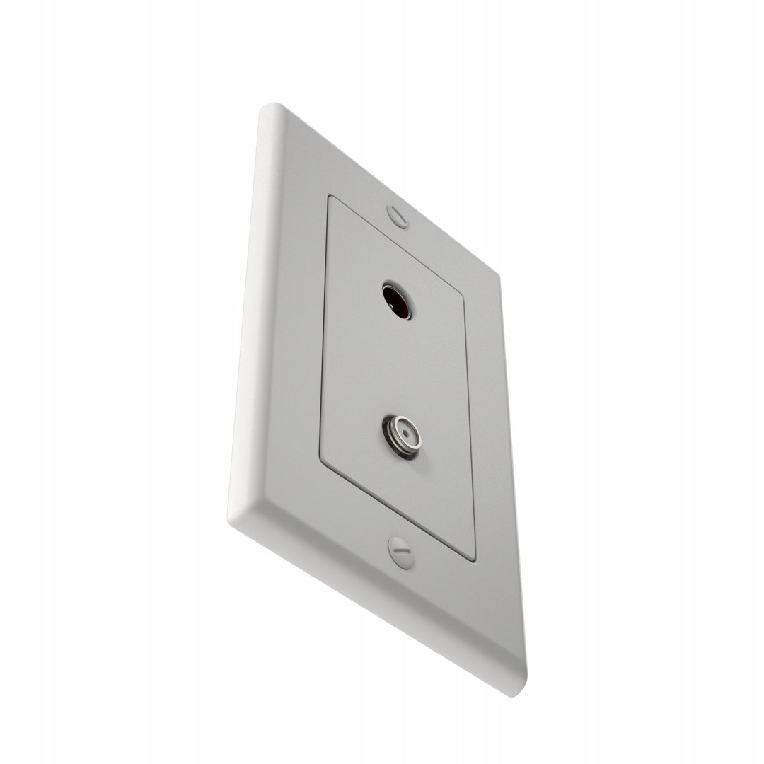 3D TV And Satellite Outlet Socket - TurboSquid 1895737