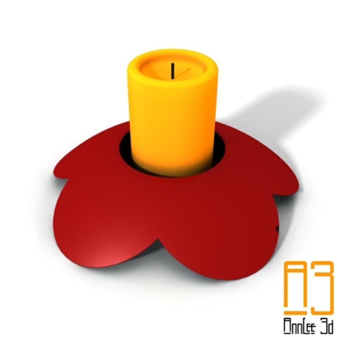 Free Obj Model Candlestick Candle