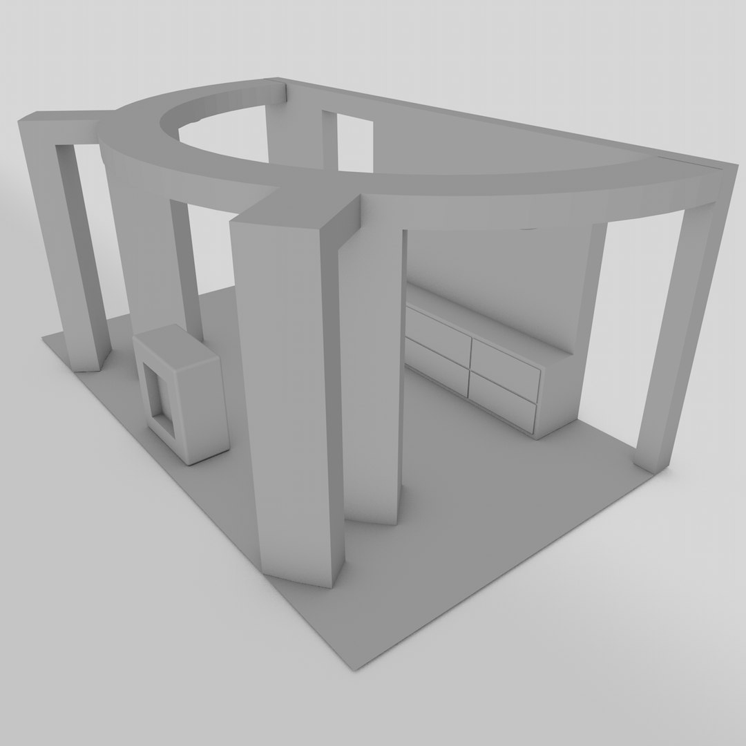 3D Model Stand Exhibit Showroom - TurboSquid 1324465