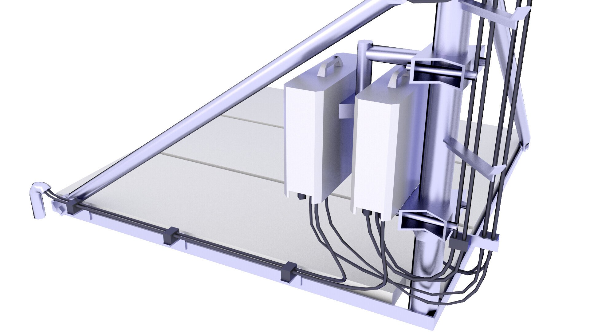 3D Rooftop GSM Cell Tower 7 Low Poly Model - TurboSquid 1822570