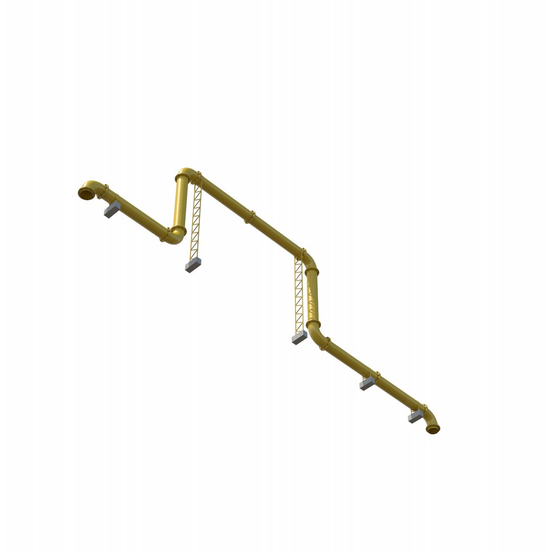 3D Gas Pipeline - TurboSquid 2207068