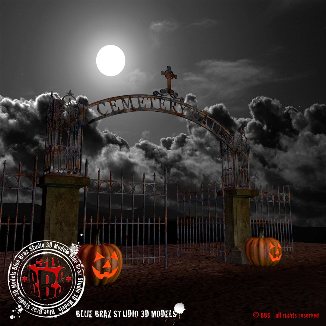 3d model gate graveyard