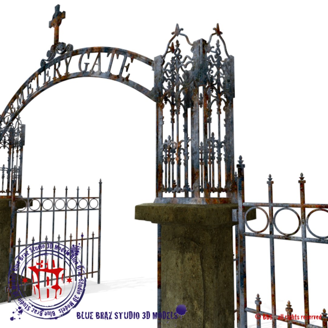 3d model gate graveyard