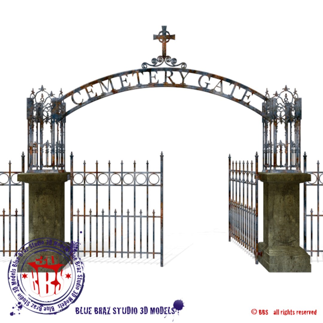 3d model gate graveyard