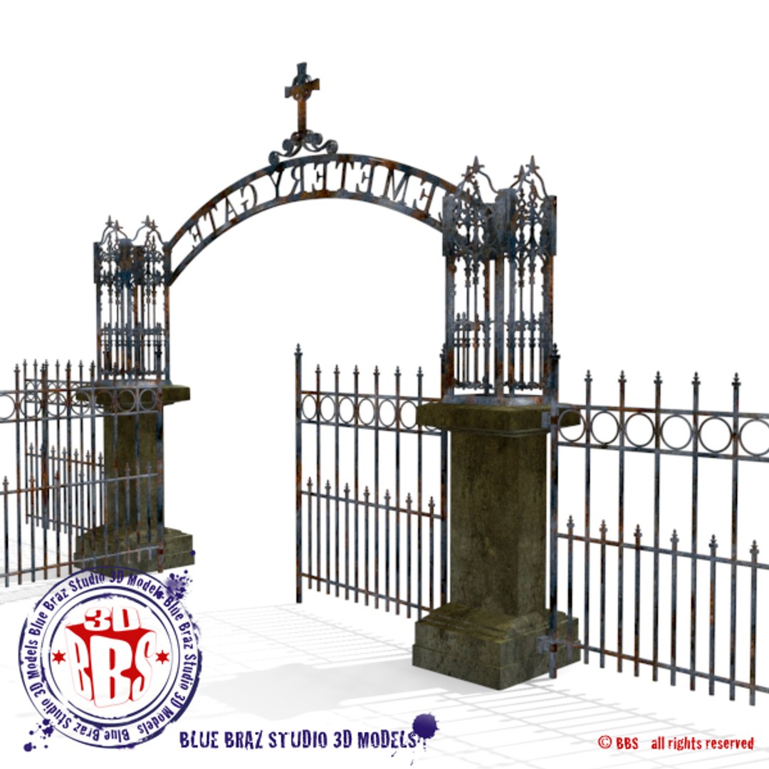 3d model gate graveyard