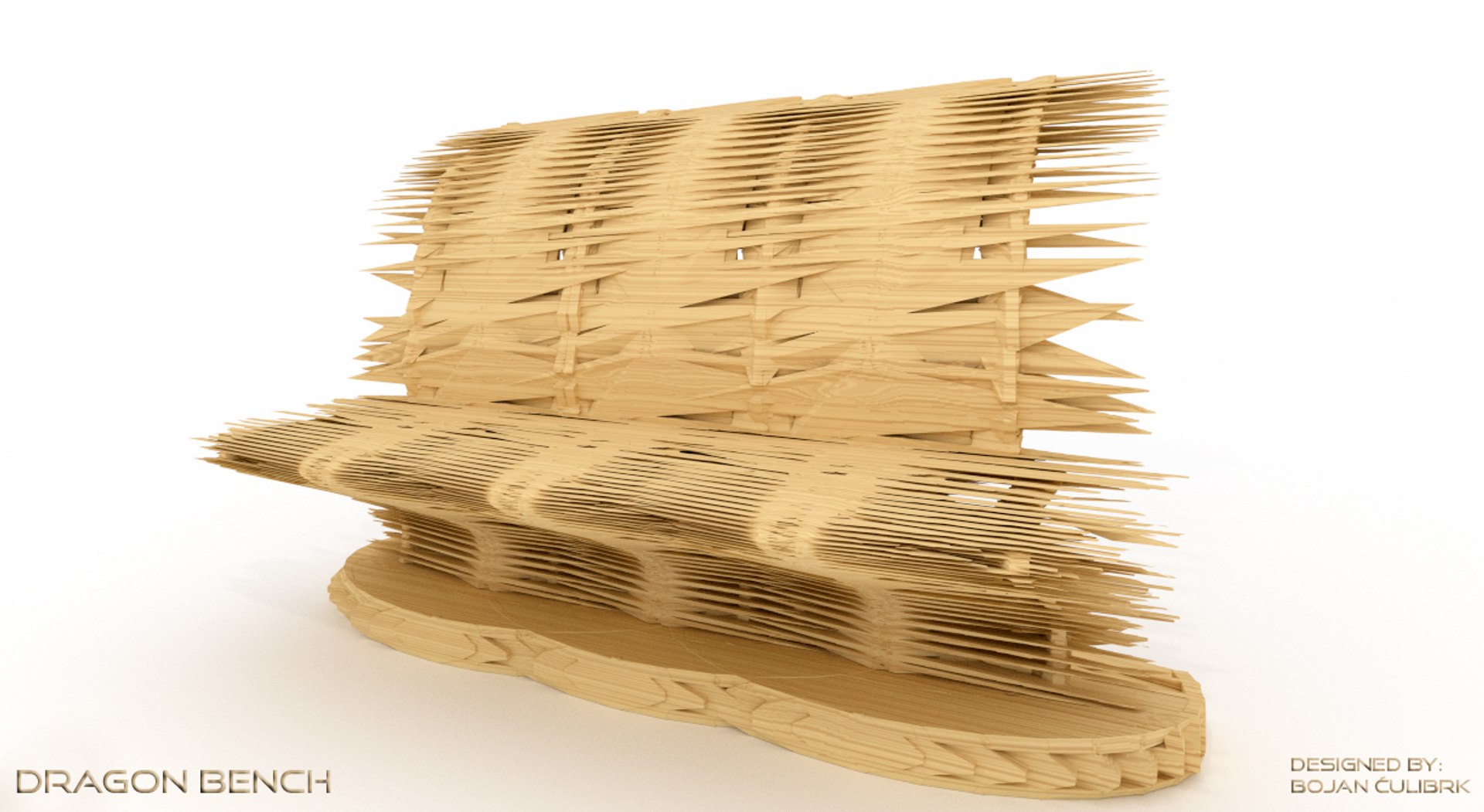 Obj Reptiloid Dragon Bench