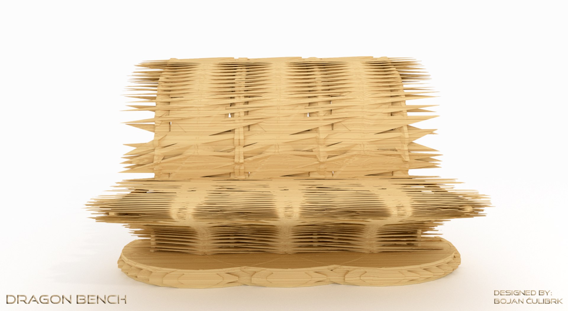 Obj Reptiloid Dragon Bench