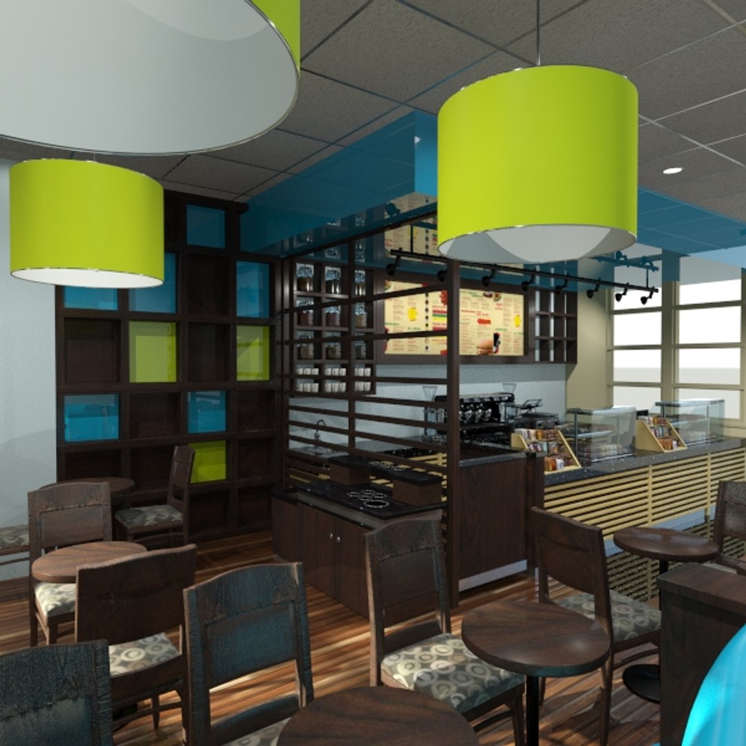 3ds max cafe bistro