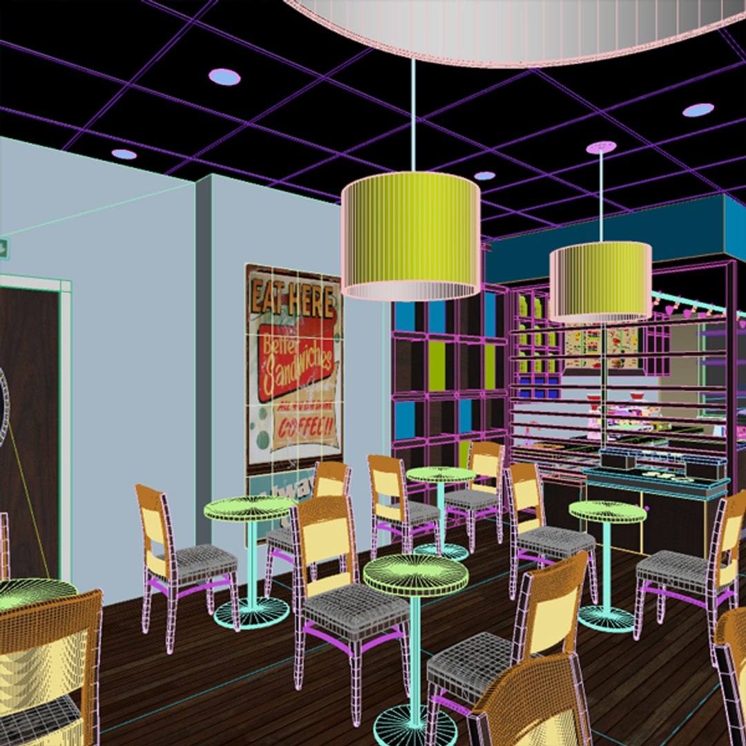 3ds max cafe bistro