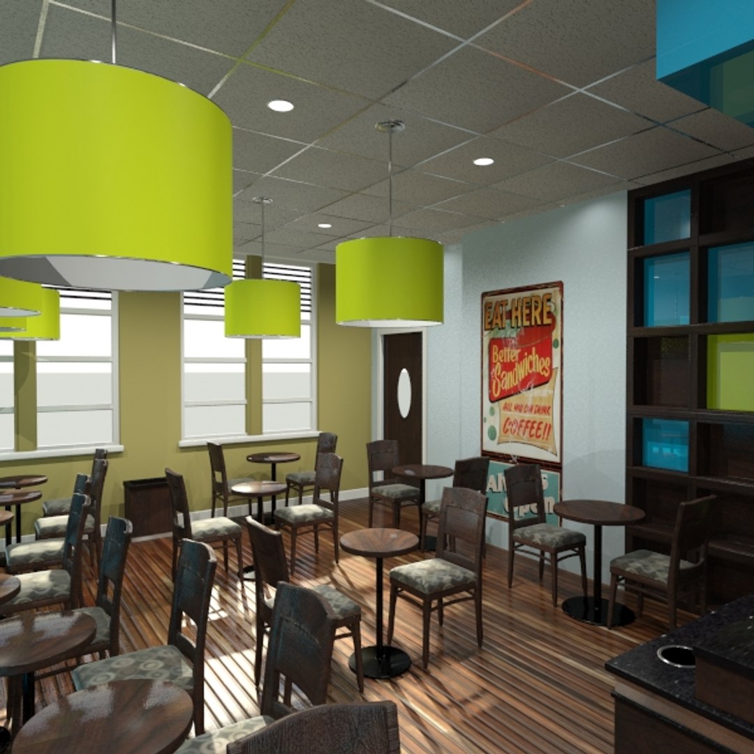 3ds max cafe bistro
