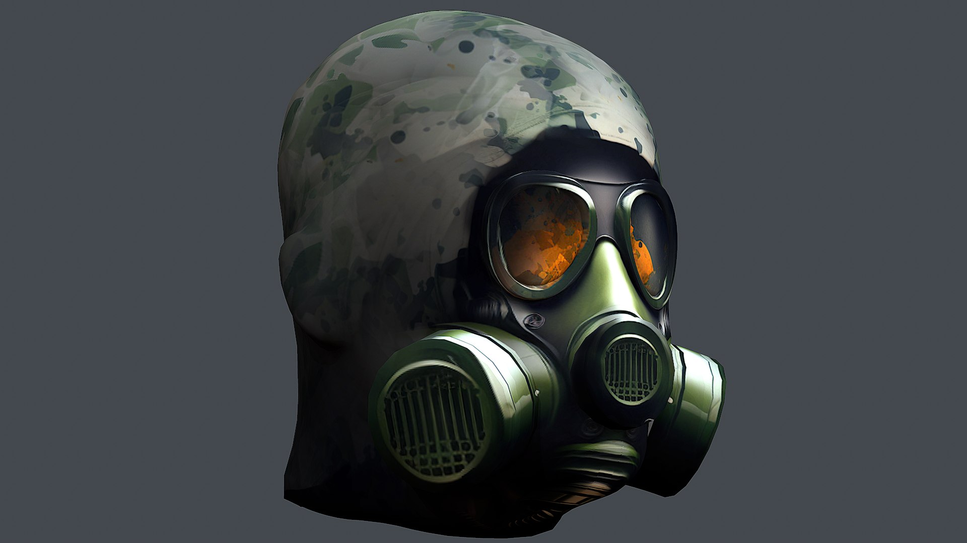 Gas Mask Helmet Military Combat Soldier Armor Scifi Fantasy Model ...