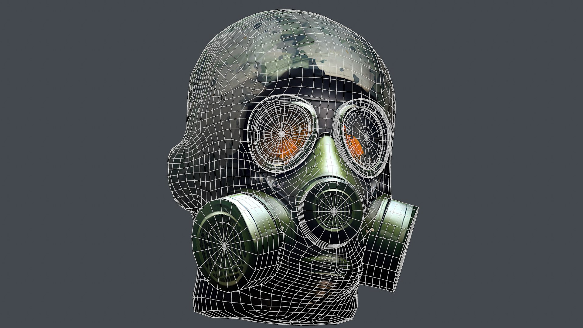 Gas Mask Helmet Military Combat Soldier Armor Scifi Fantasy Model ...