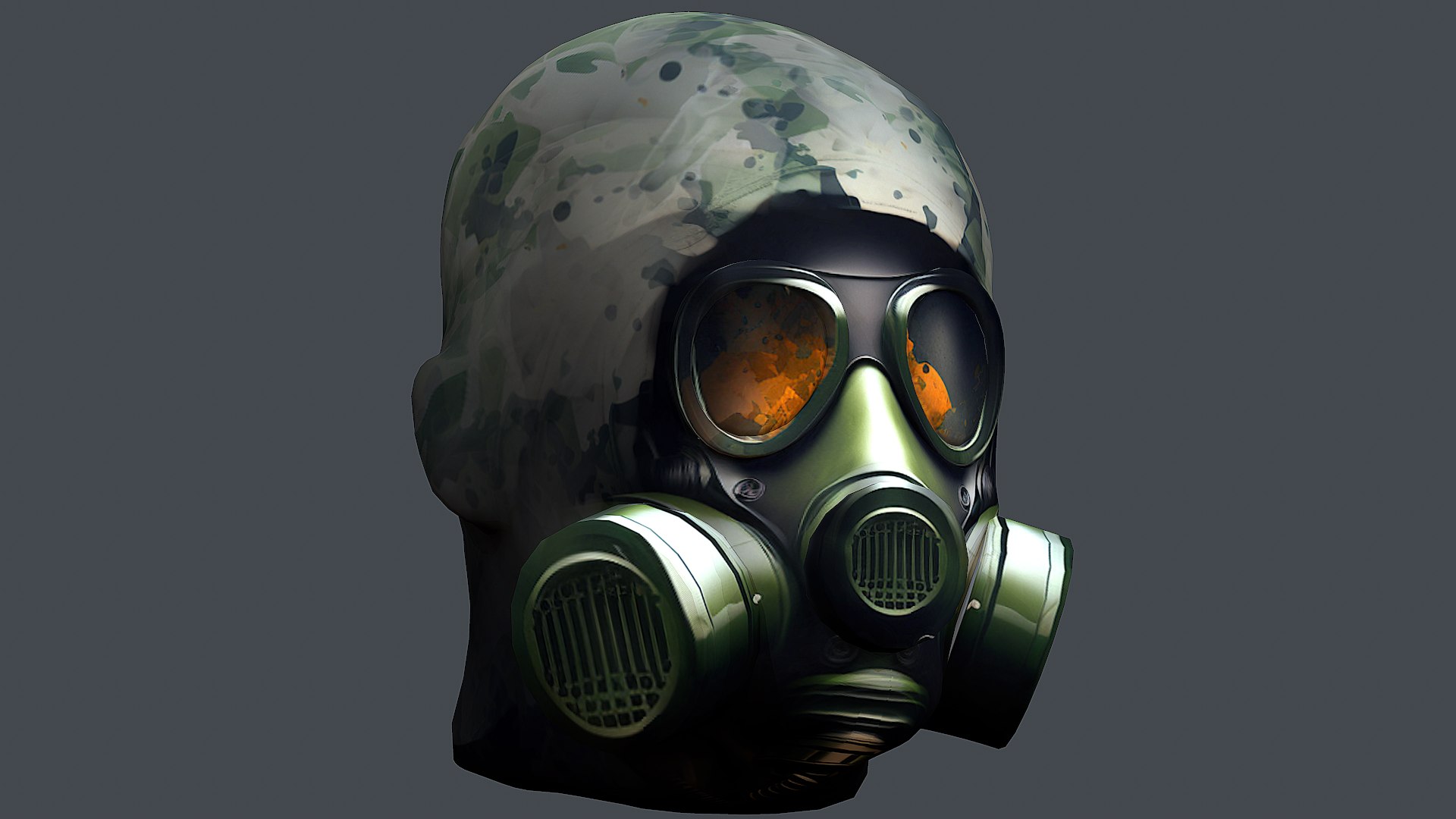 Gas Mask Helmet Military Combat Soldier Armor Scifi Fantasy Model ...