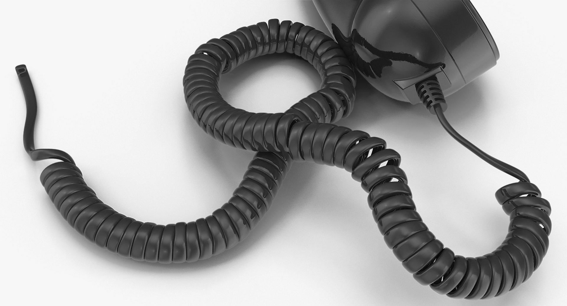 Retro Telephone Receiver Cord Model - TurboSquid 1389454