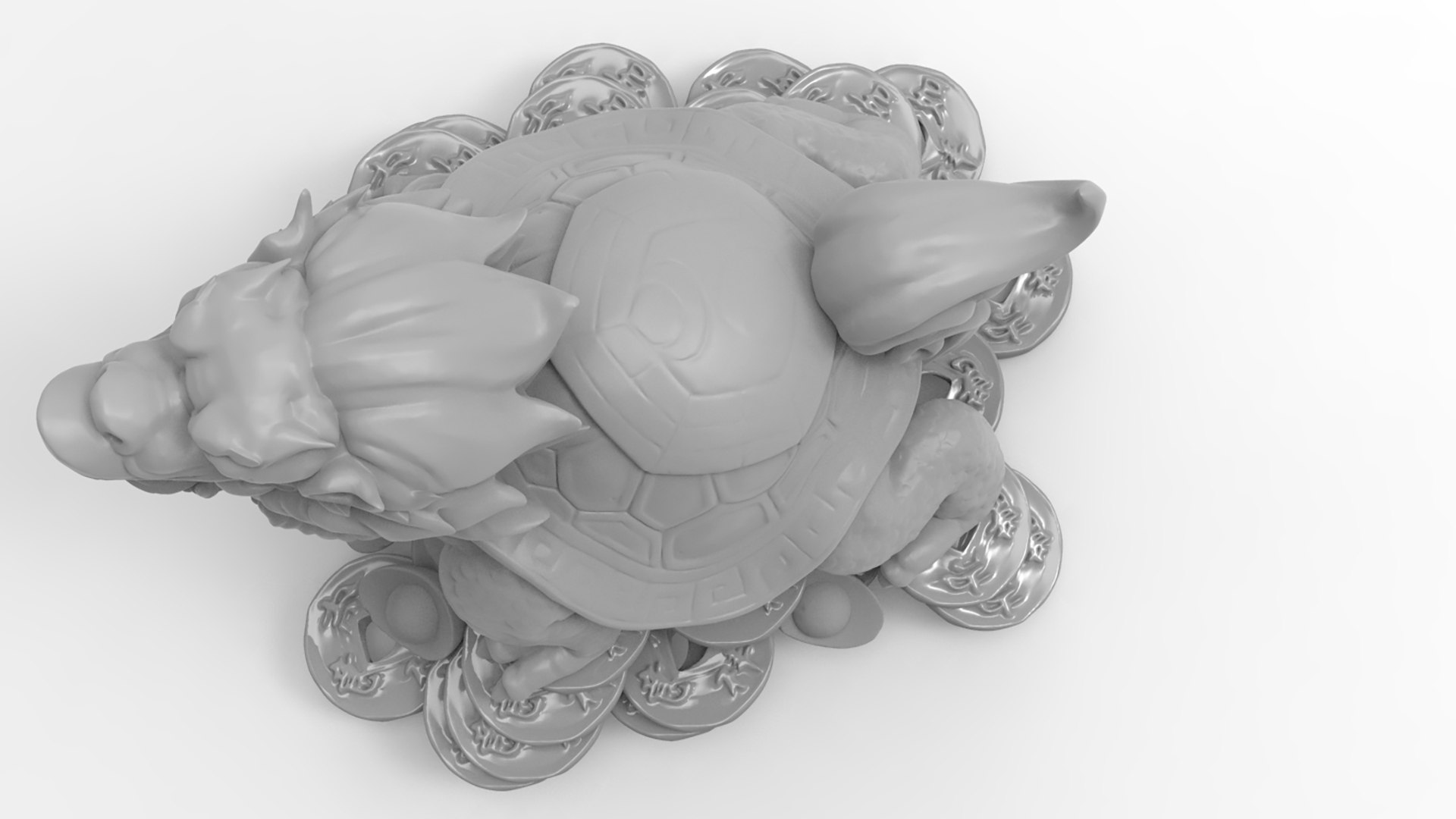 Realistic Turtle Dragon 3D Model - TurboSquid 1485779