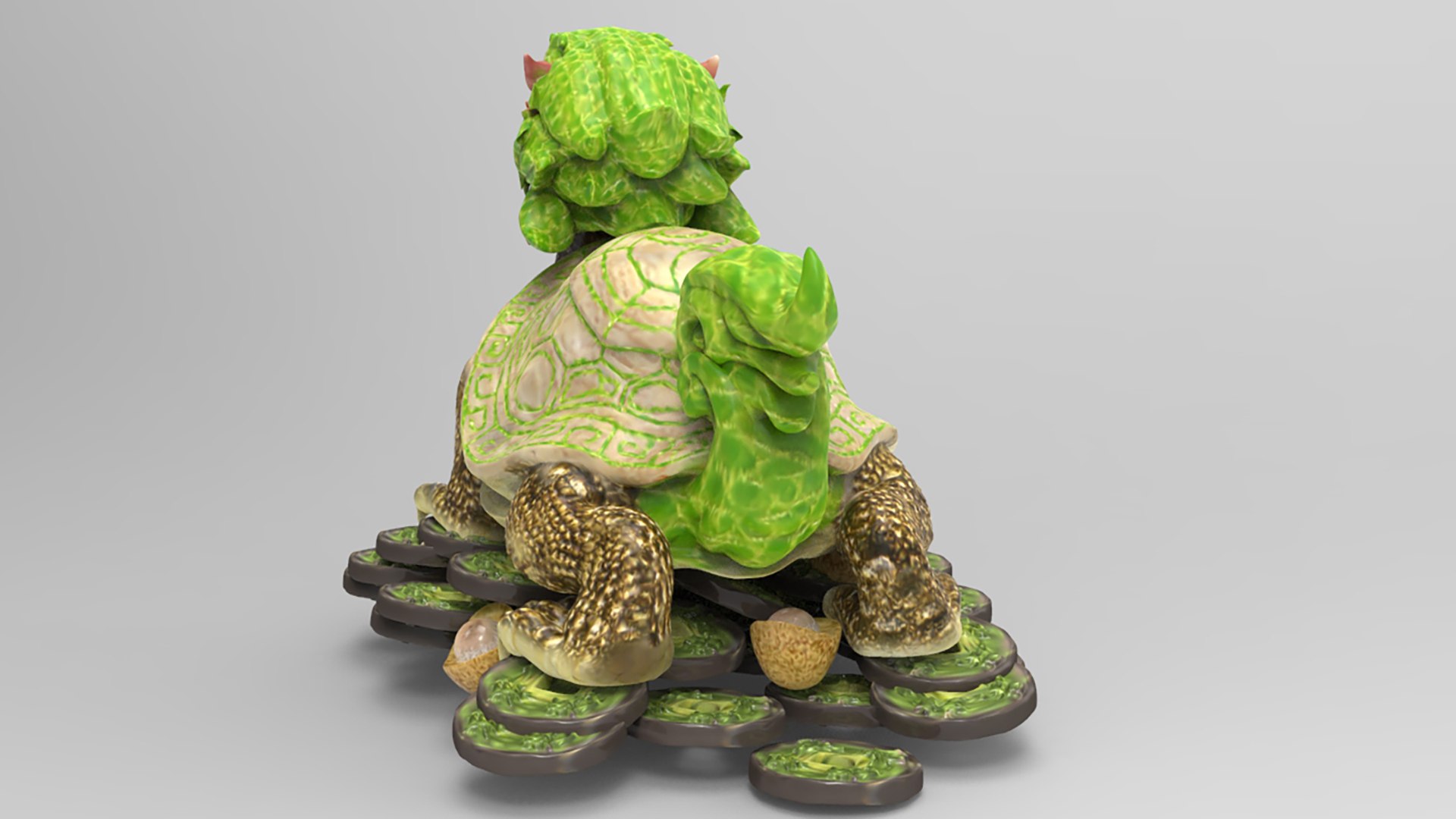 Realistic Turtle Dragon 3D Model - TurboSquid 1485779