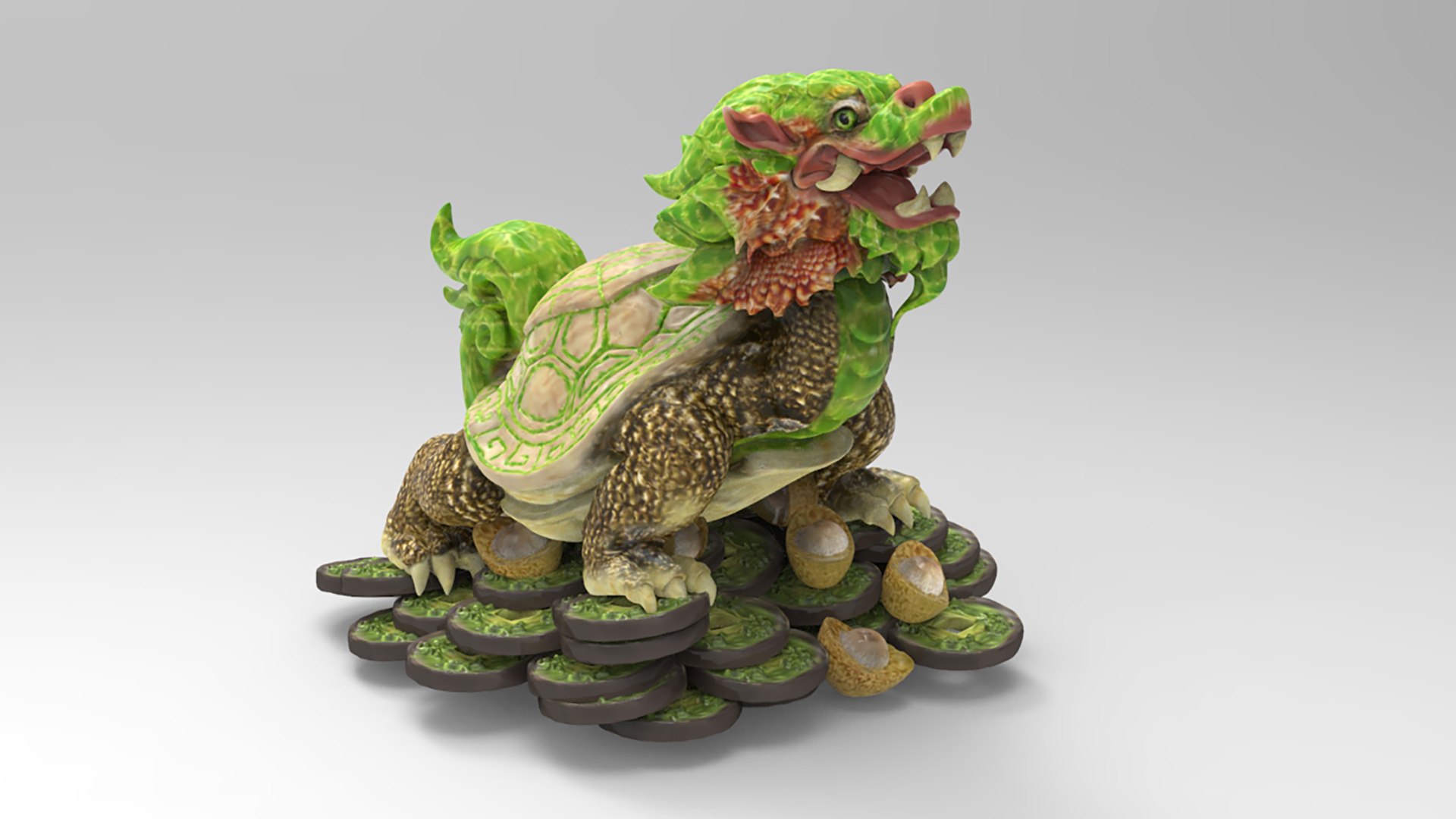 Realistic Turtle Dragon 3D Model - TurboSquid 1485779