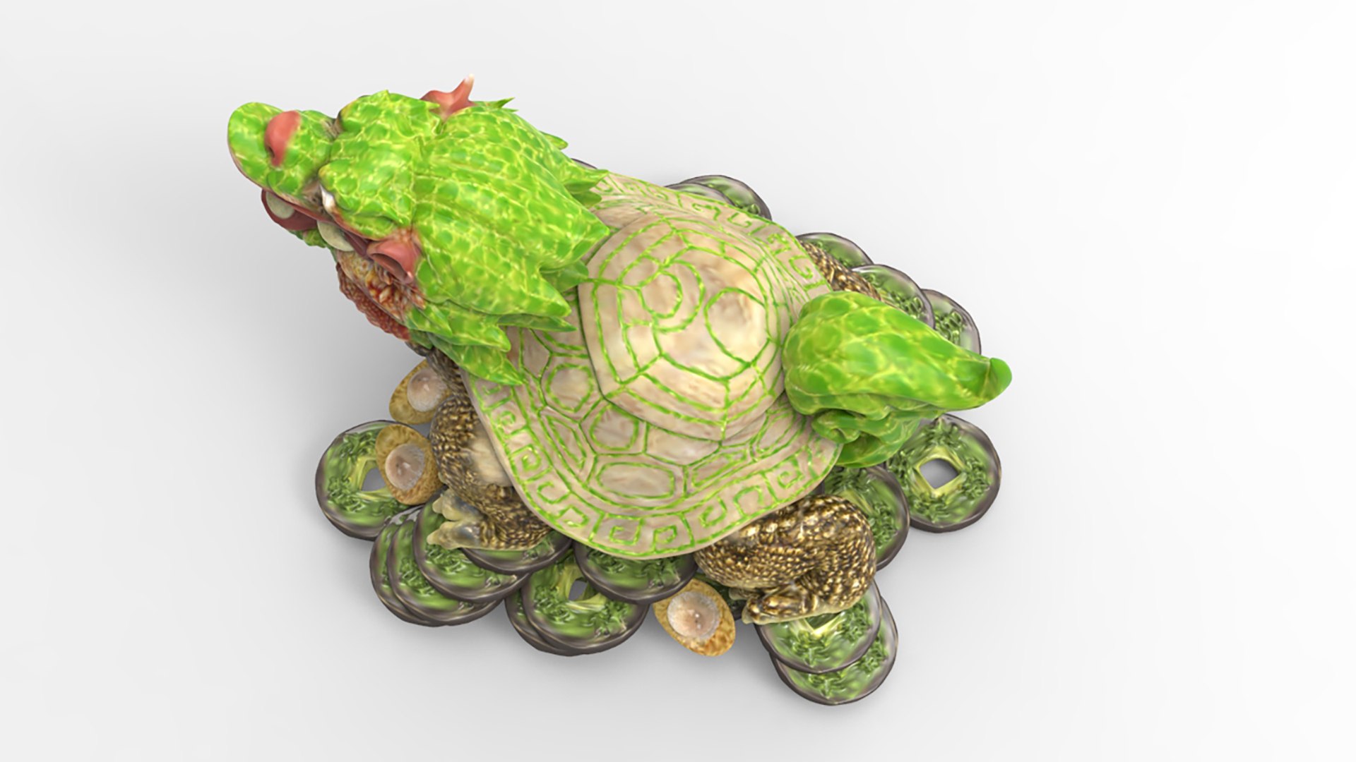 Realistic Turtle Dragon 3D Model - TurboSquid 1485779