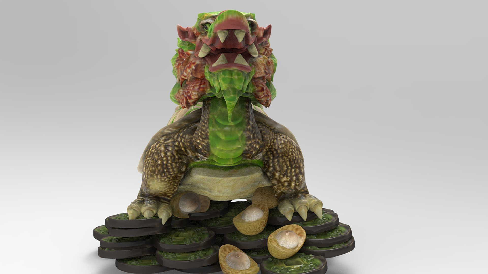 Realistic Turtle Dragon 3D Model - TurboSquid 1485779