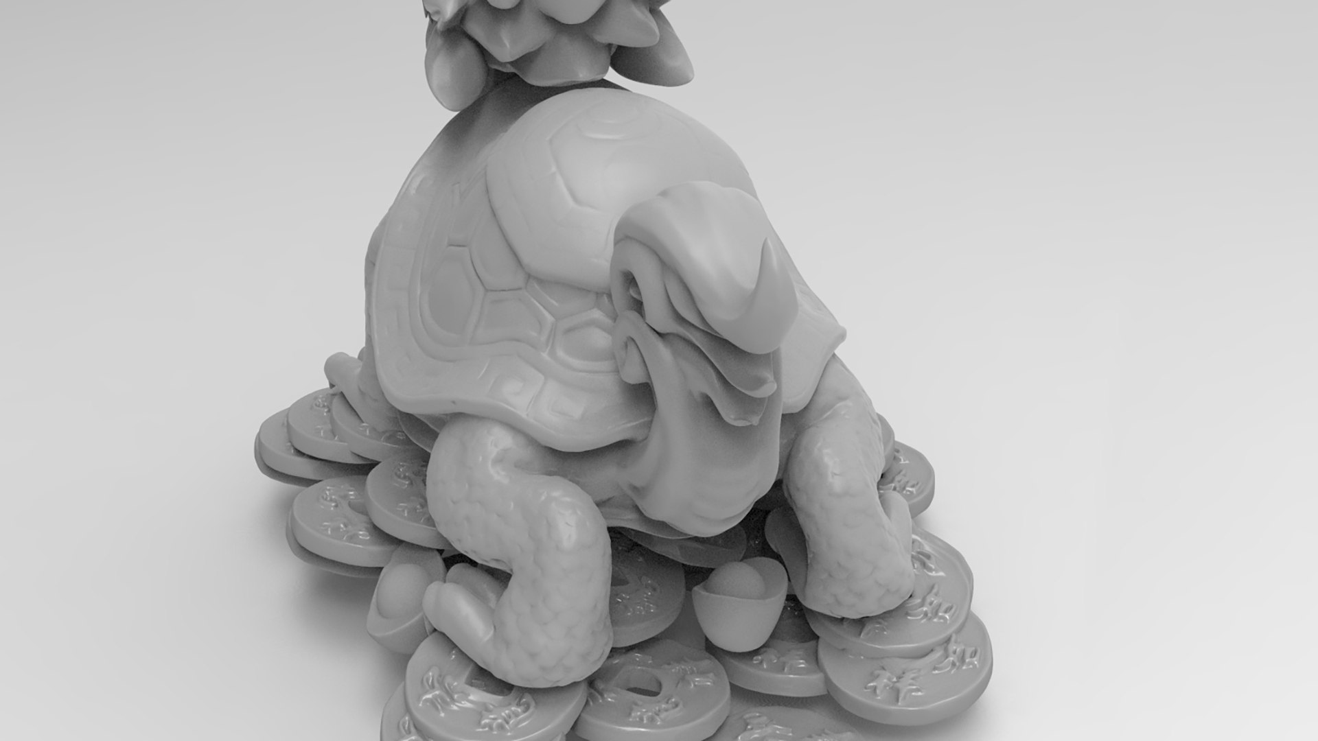 Realistic Turtle Dragon 3D Model - TurboSquid 1485779