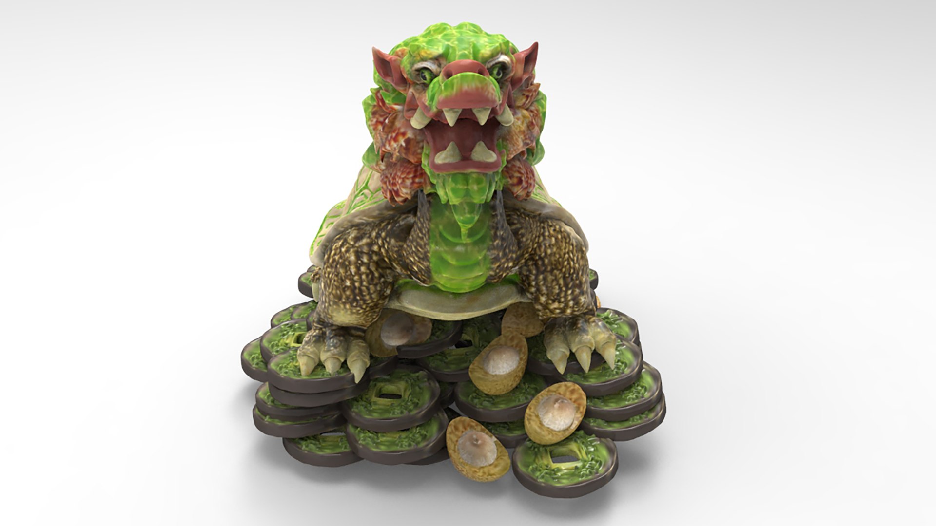 Realistic Turtle Dragon 3D Model - TurboSquid 1485779