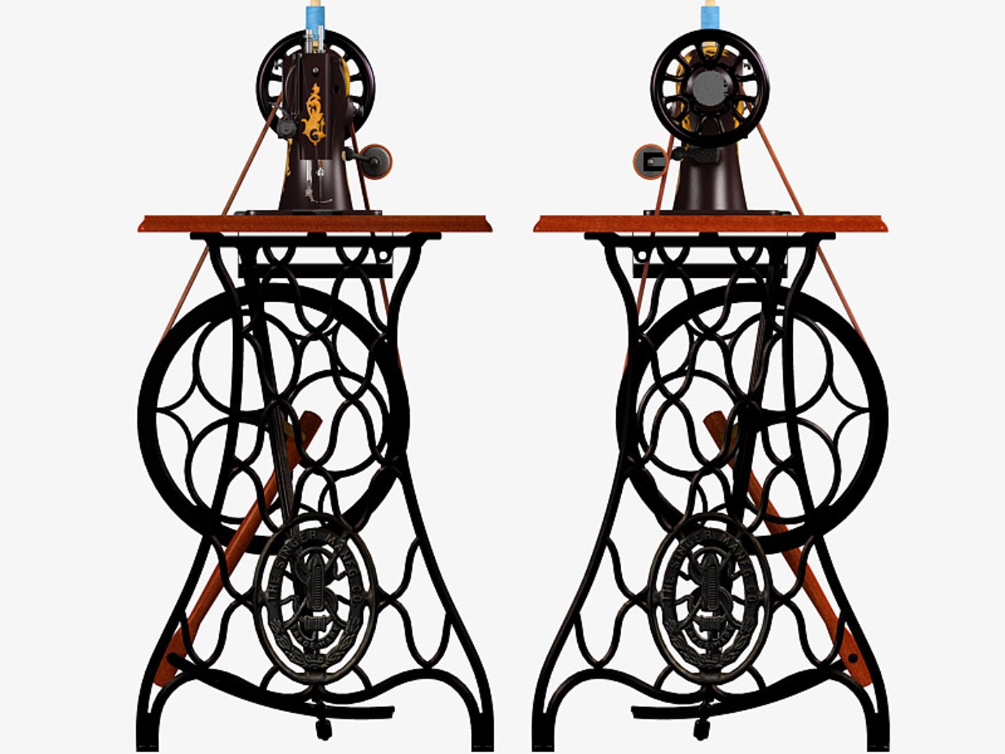 3d Model Old Sewing Machine