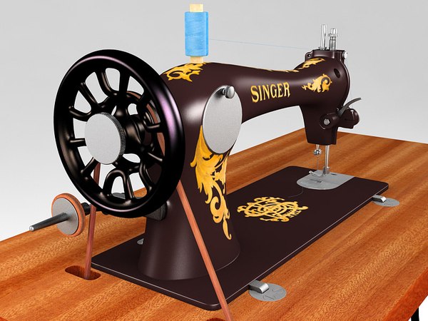 3d model old sewing machine