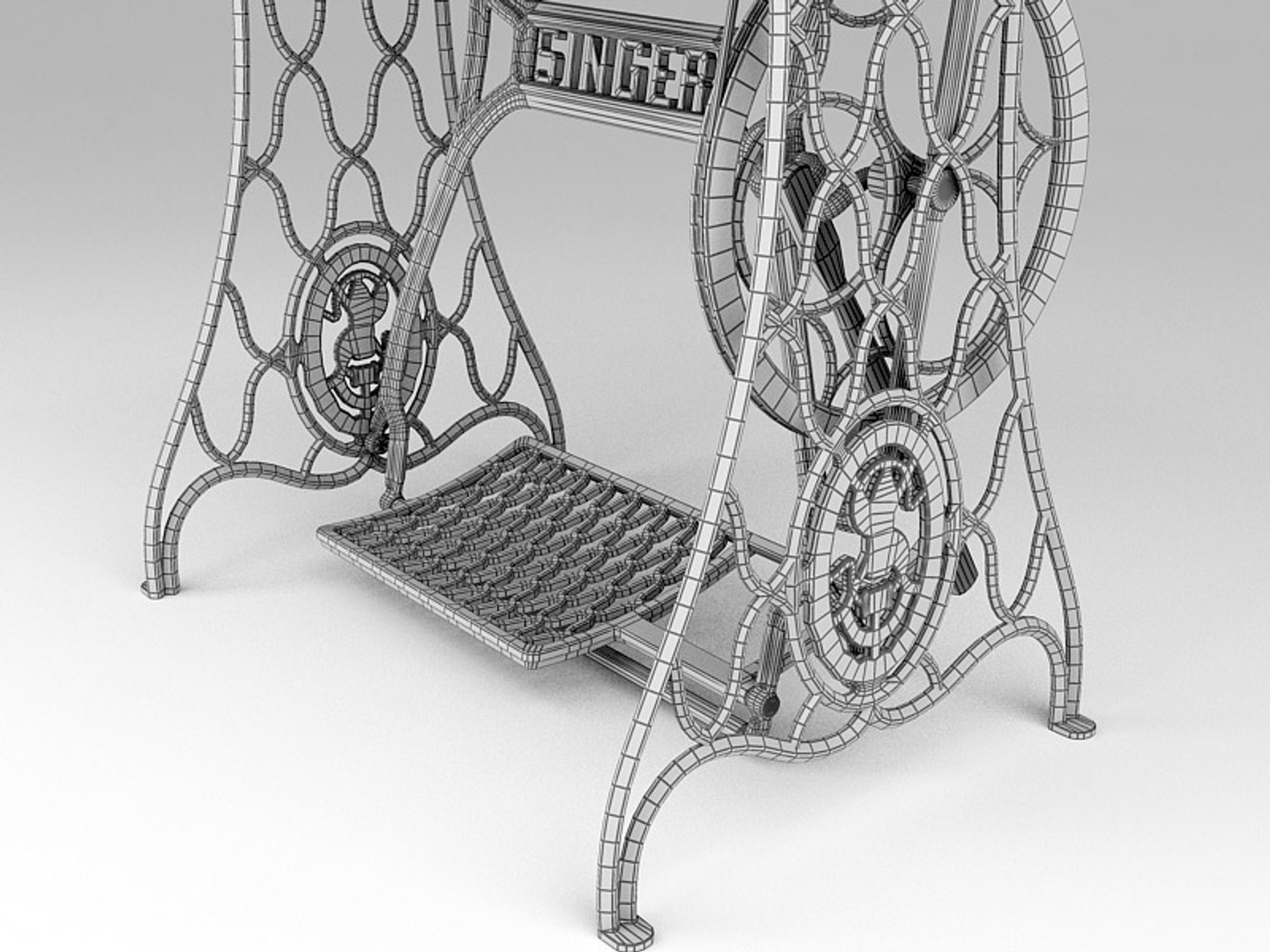 3d Model Old Sewing Machine