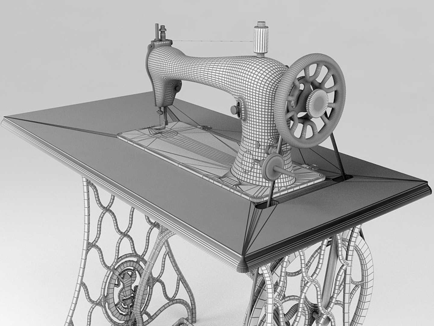 3d Model Old Sewing Machine