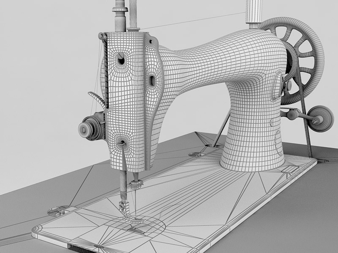 3d Model Old Sewing Machine