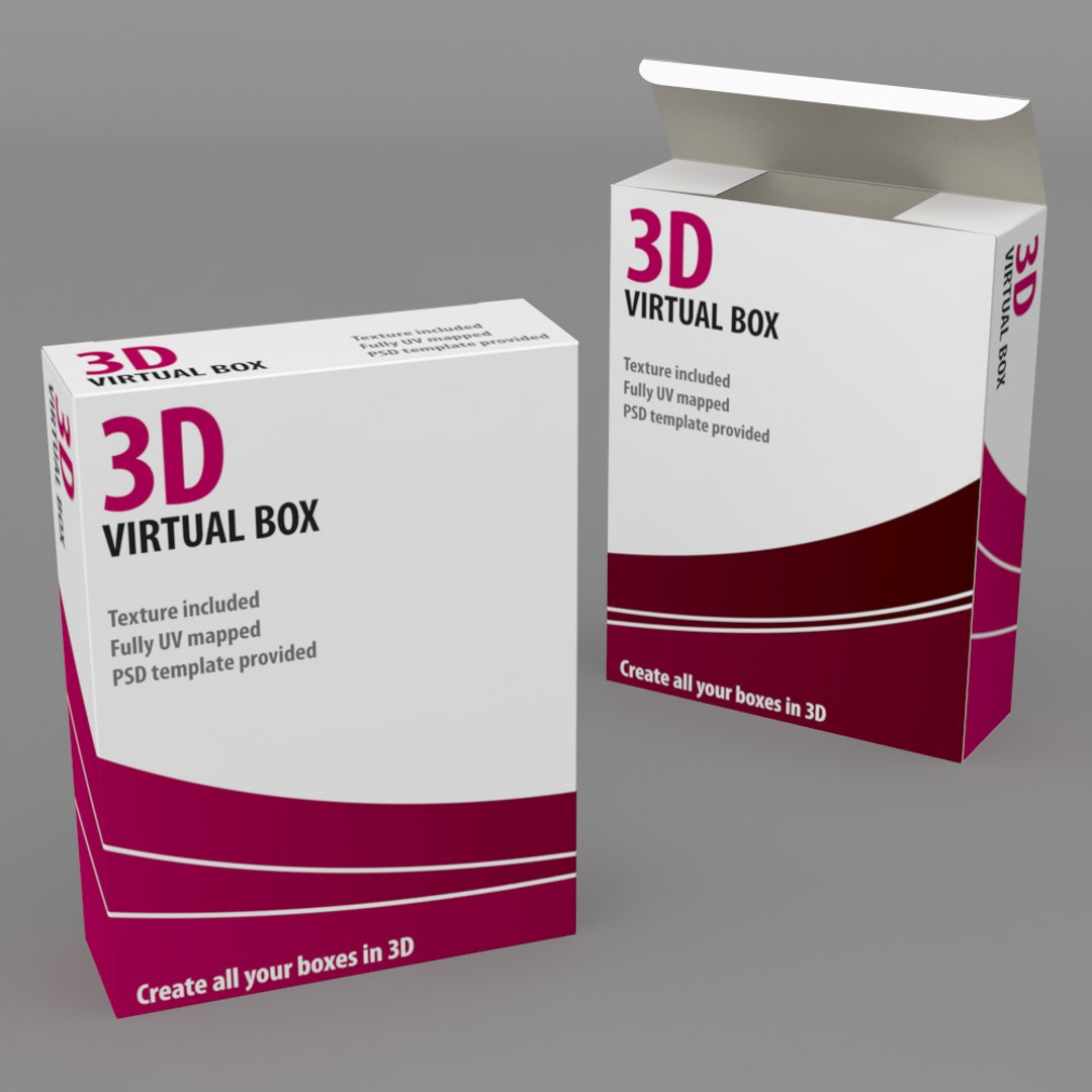 3d Model Of Tuck-in Box