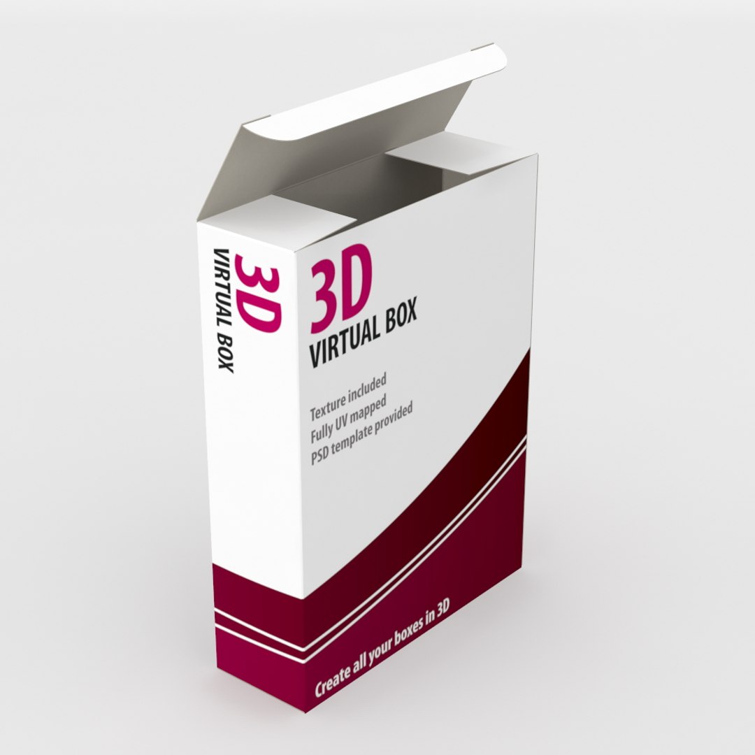3d Model Of Tuck-in Box