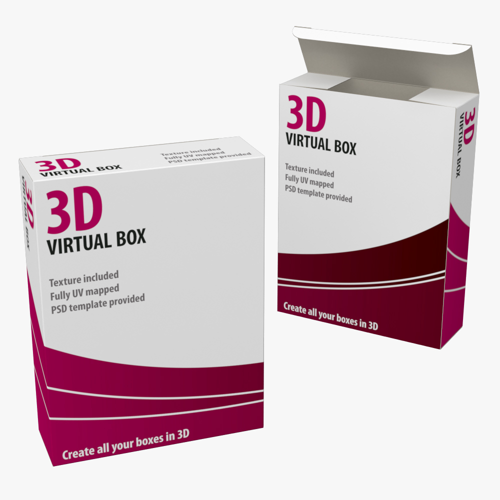 3d model of tuck-in box