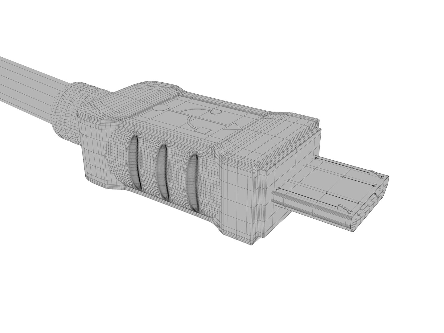 Usb Micro Cable 3d Model