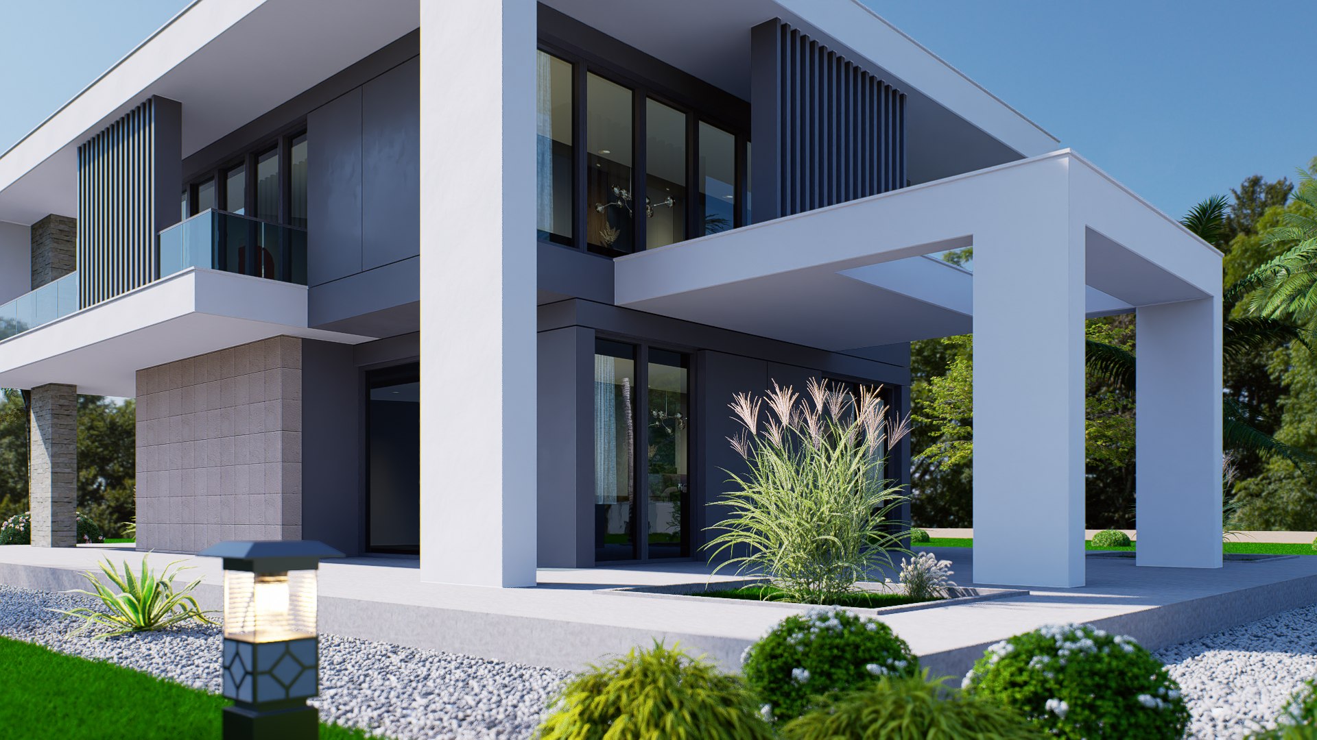 Duplex Villa House 3D Model - TurboSquid 2276376