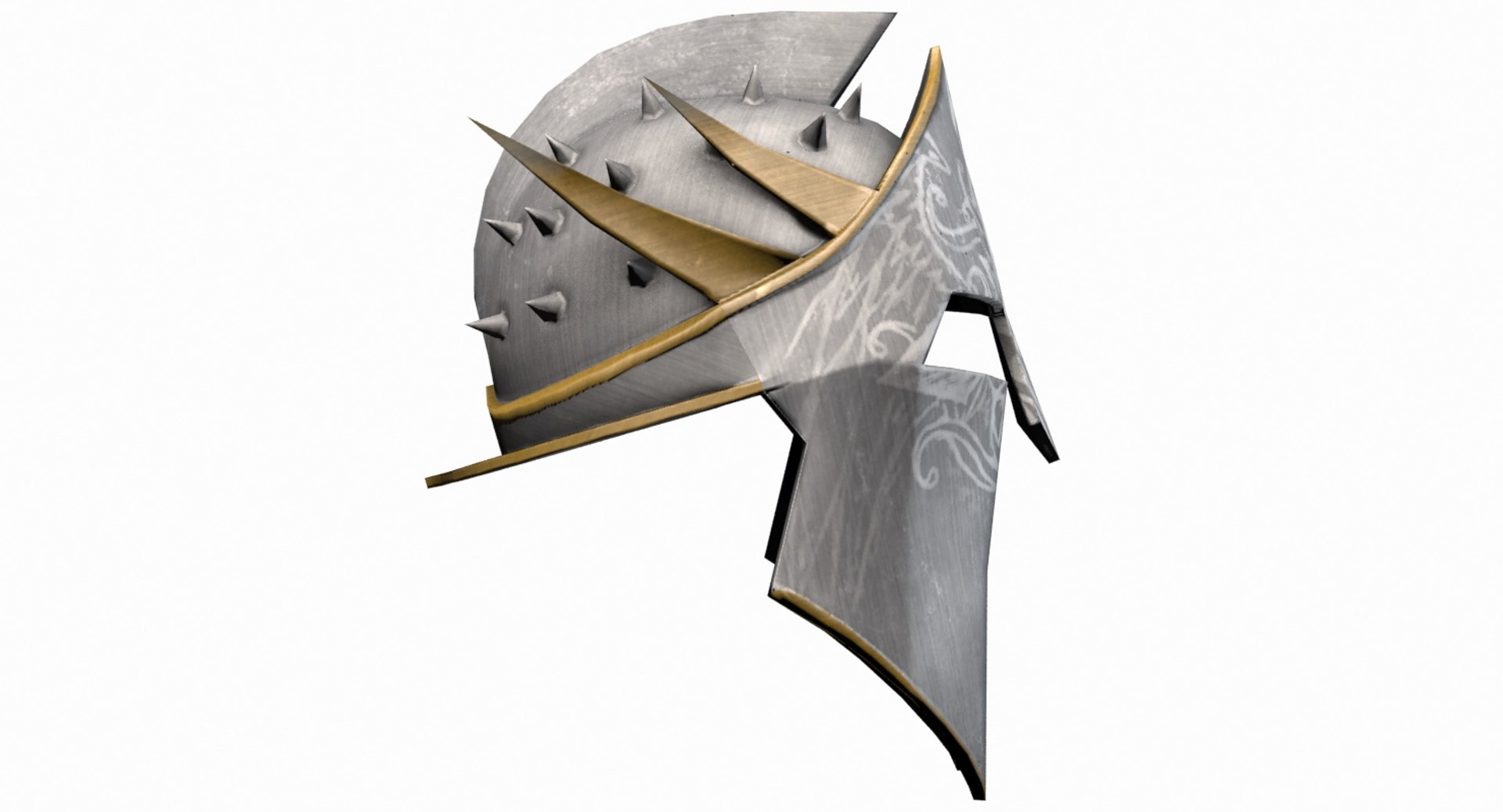 3d Model Helmet Helm Spiked