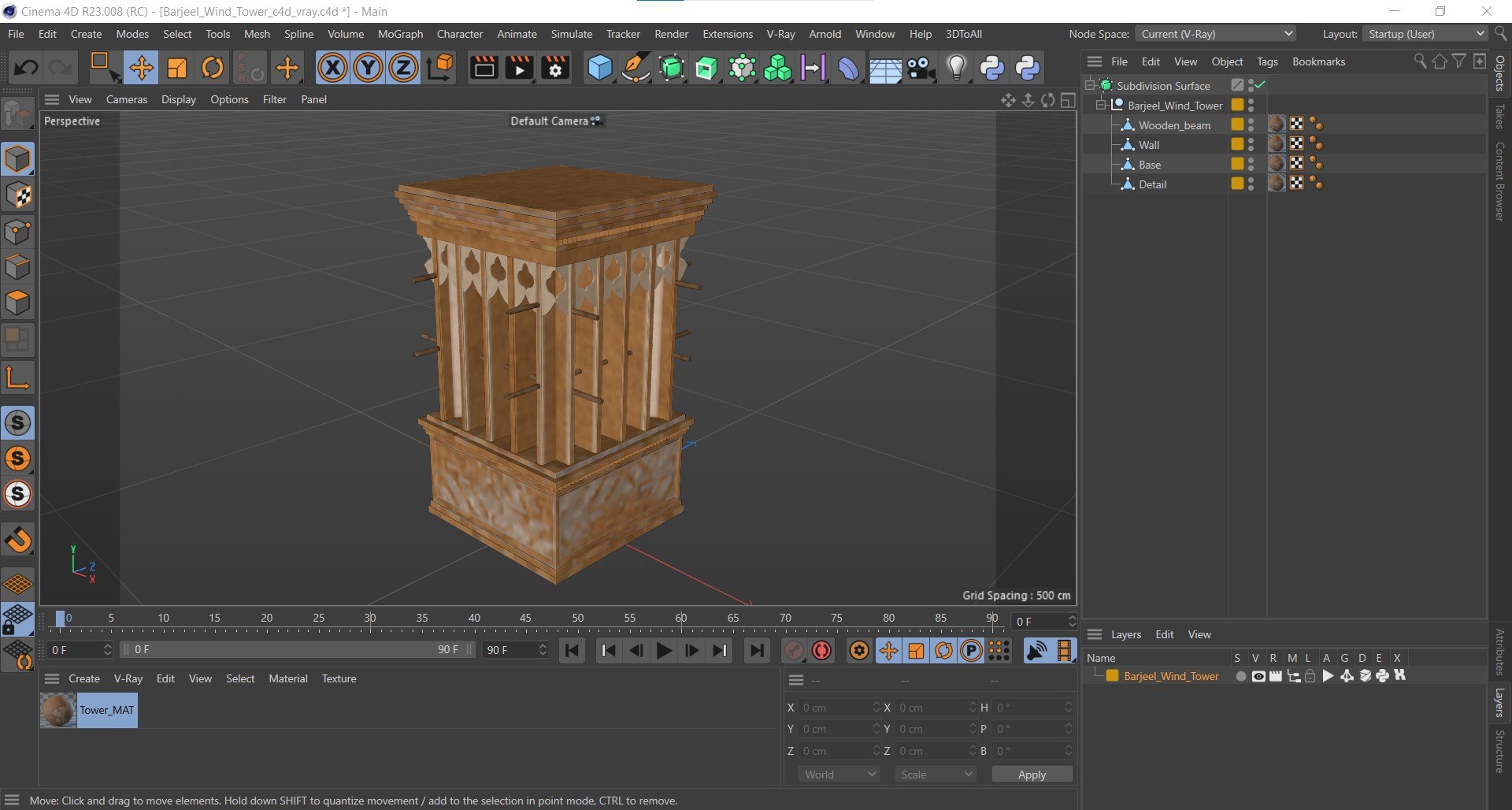 Barjeel Wind Tower 3D Model - TurboSquid 2437870
